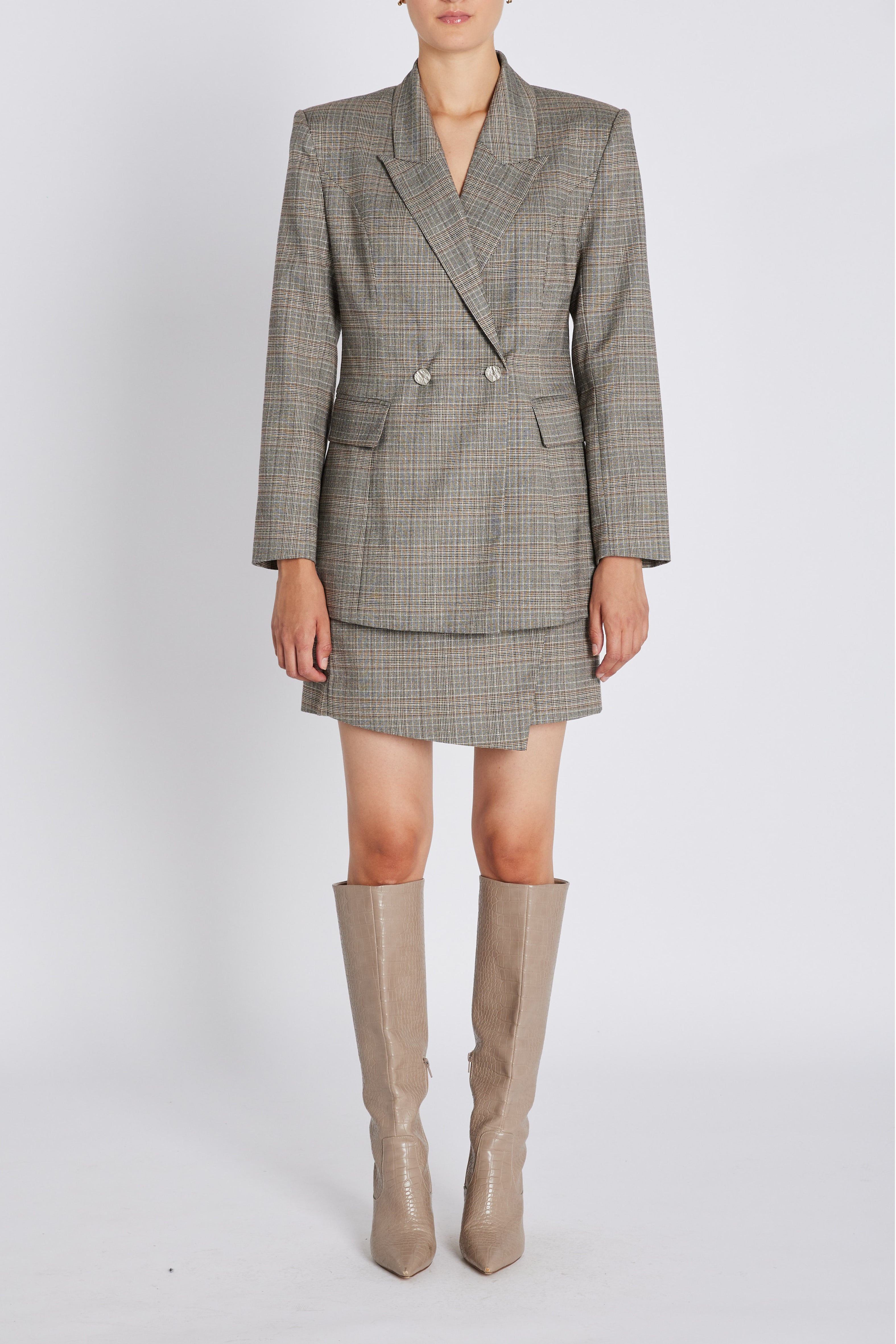 IpomoeaBBTuxana blazer - Brown Check – BRUUNSBAZAAR.COM